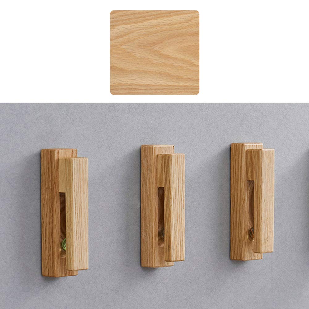 JUOPZKENN 1pcs Wood Towel Hooks Self Adhesive Vintage Towel Holder Wooden Wall Mounted Towel Racks for Bathroom and Kitchen Firmly Holds Towel(#1)