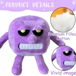 New Pizza Tower Plush Toy, Soft and Cute Cartoon Game Characters Stuffed Figure Pillow, Collectible Pizza Tower Plushies Doll for Boys Girls Birthday Gifts (Purple Monster)