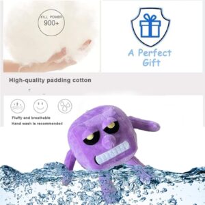 New Pizza Tower Plush Toy, Soft and Cute Cartoon Game Characters Stuffed Figure Pillow, Collectible Pizza Tower Plushies Doll for Boys Girls Birthday Gifts (Purple Monster)