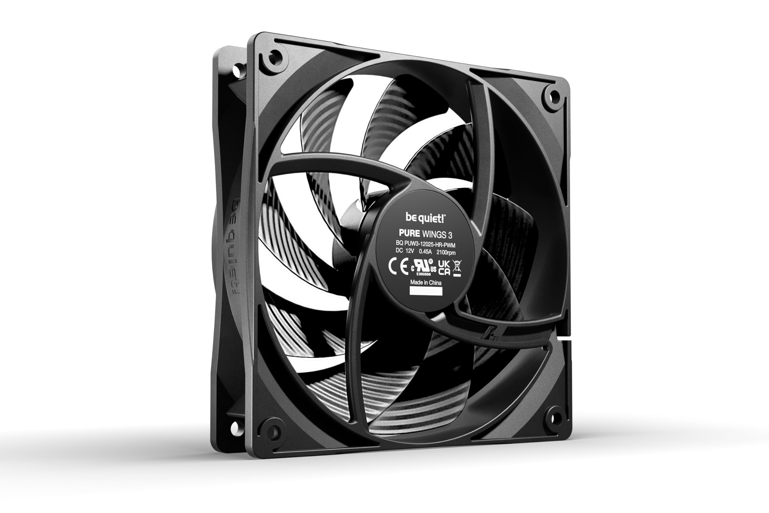 be quiet! Pure Wings 3 120mm PWM High-Speed Case Fan | Speed-regulating Closed Loop Motor| Extraordinary Air Pressure | Very Quiet Operation | BL106