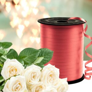 500 Yards Plastic Red Curling Ribbon for Gift Wrapping – Curling Ribbon for Balloons Christmas Gift Wrap Ribbon Red Ribbon for Gift Wrapping Balloon String