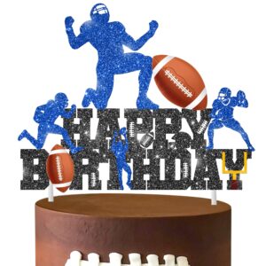 football birthday cake topper football theme birthday party decoration rugby ball player cake pick football cake topper for sport theme baby shower supplies