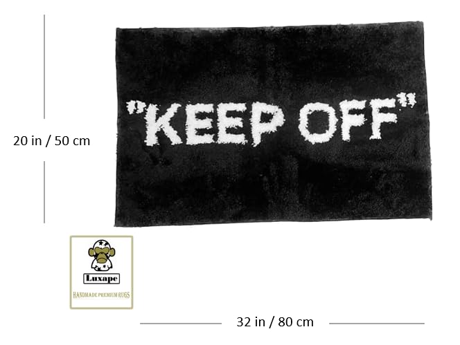 LUXAPE Keep Off Rug - Tufted Hypebeast Rug - Handmade & Premium - 32 * 20in (80 * 50cm) - Hypebeast room decor - Off white rug - Hypebeast Room Decor - Luxape Rug