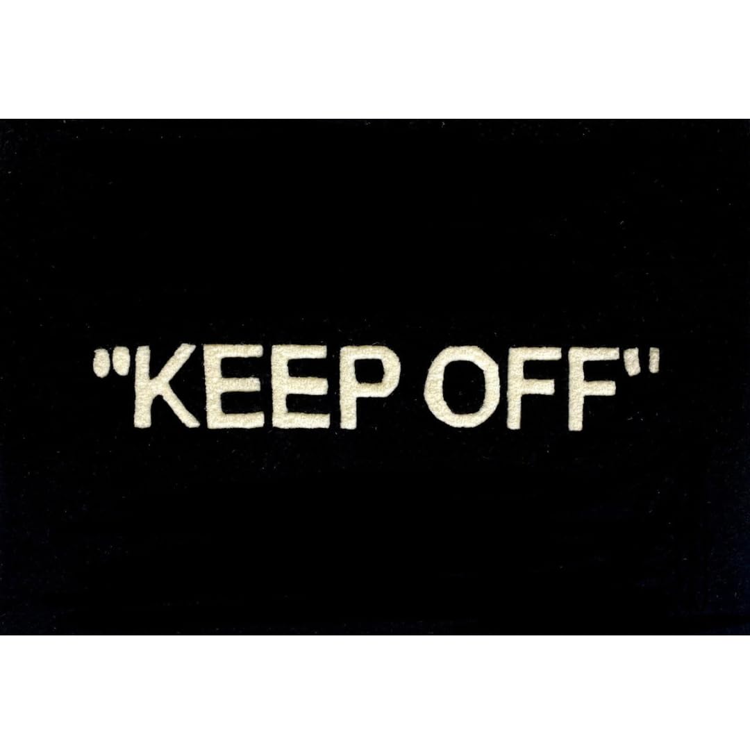 LUXAPE Keep Off Rug - Tufted Hypebeast Rug - Handmade & Premium - 32 * 20in (80 * 50cm) - Hypebeast room decor - Off white rug - Hypebeast Room Decor - Luxape Rug