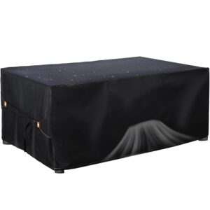 patio furniture covers waterproof, outdoor sectional couch set covers , garden dining table set cover weatherproof outside rectangular heavy duty 90" l x 65" w x 28" h black