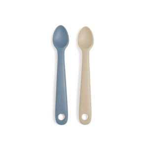 smack fun - silicone baby feeding spoons | 2 pack (tradewinds/shifting sand)