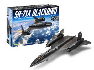 revell level 5 model kit lockheed sr-71a blackbird stealth aircraft the world's fastest stealth jet 1/48 scale model