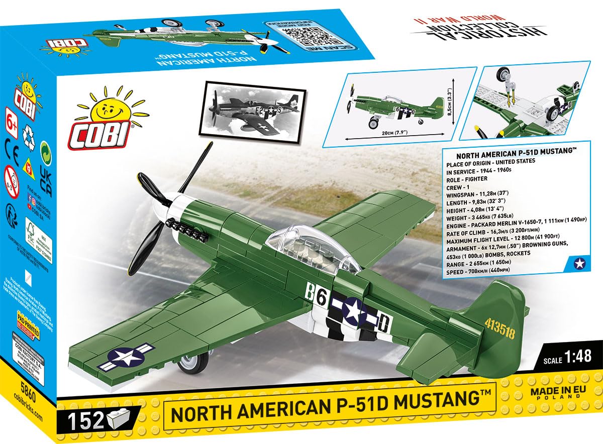 COBI Historical Collection North American P-51D Mustang Aircraft