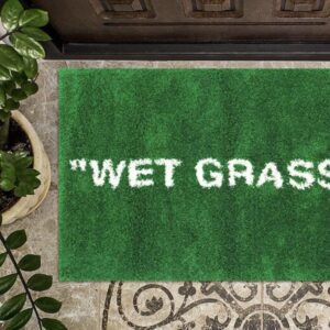 LUXAPE Wet Grass Rug - Tufted Hypebeast Rug - Handmade & Premium - 32 * 20in (80 * 50cm) - Hypebeast Room Decor - Off White Rug - Aesthetic Bape Rug - Luxape Rug