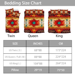 gearider Navajo Duvet Cover Set of 3, Ultra Soft Aztec Tribal Geometric Print Bedding Set with Zipper Closure for All Seasons, Size Queen