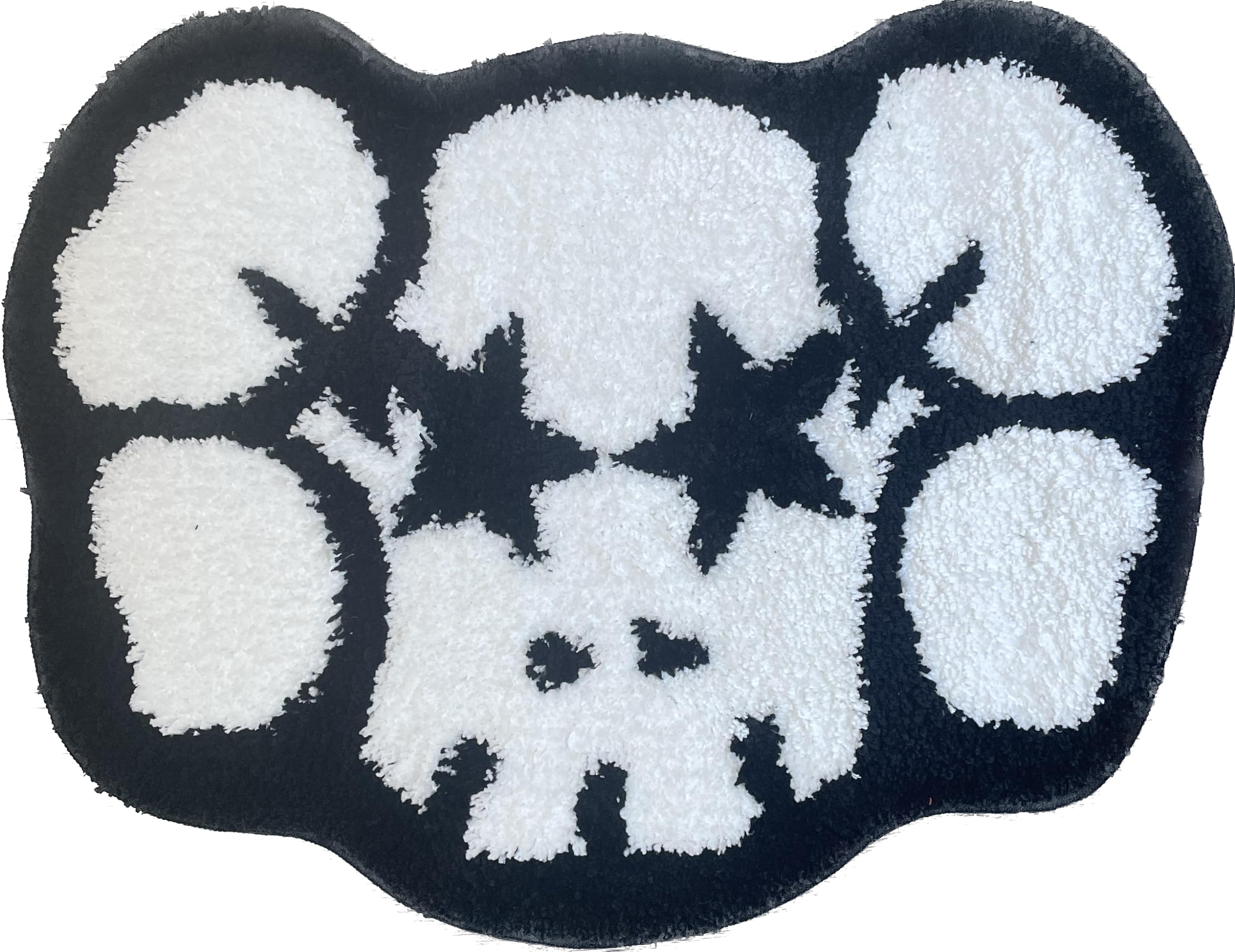 LUXAPE Ka-ws Rug - Bape Star Rug - Hypebeast Room Decor - Handmade & Premium- 27in W * 20in L (70 * 50cm) - Ka-ws Design - Hypebeast Rug - Preppy Decor - Bape Rug - Luxape Rug (Kawed)