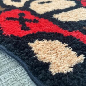 LUXAPE Baby Milo BAPE Rug - X Kawed rug - Handmade & Premium- 30in W * 20in L (75 * 50cm) - Hypebeast Rug - Anime Rug - Preppy Decor - Bape Decor - A Bathing APE - Luxape Rug (Baby Milo)