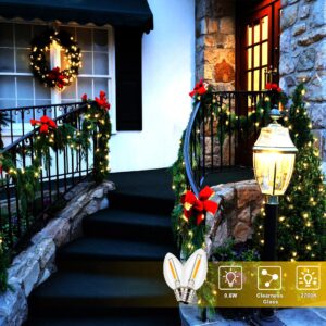 C7 LED Night Light Bulbs - E12 Candelabra Base Christmas Village Replacement Bulbs, 120V 0.6W Equivalent 7W Incandescent Bulb for Villages Houses Dept 56, Christmas Craft Village House Decor, 6 Pack