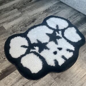 LUXAPE Ka-ws Rug - Bape Star Rug - Hypebeast Room Decor - Handmade & Premium- 27in W * 20in L (70 * 50cm) - Ka-ws Design - Hypebeast Rug - Preppy Decor - Bape Rug - Luxape Rug (Kawed)