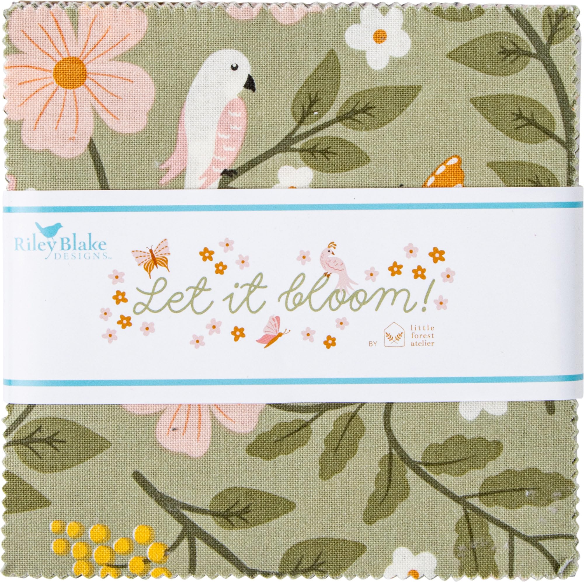 Little Forest Atelier Let it Bloom 5" Stacker 42 5-inch Squares Charm Pack Riley Blake 5-14280-42