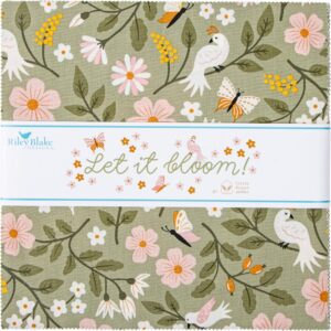 little forest atelier let it bloom 10" stacker 42 10-inch squares layer cake riley blake 10-14280-42