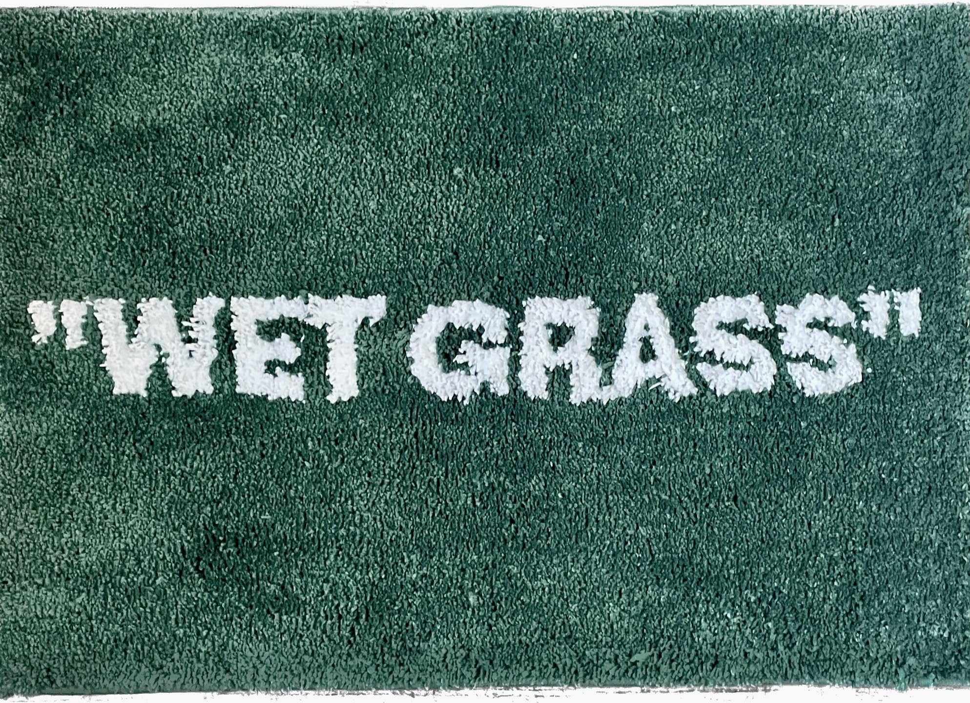 LUXAPE Wet Grass Rug - Tufted Hypebeast Rug - Handmade & Premium - 32 * 20in (80 * 50cm) - Hypebeast Room Decor - Off White Rug - Aesthetic Bape Rug - Luxape Rug