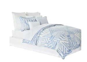 lauren ralph lauren bennett geometric 3-pc. full queen duvet cover set cornflower blue