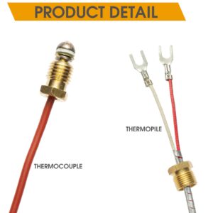 R-3624 14D0473 55464 PP231 103779-01 NG8218 NG ODS Milivolt Fireplace Pilot Assembly Replacement CIVF-25C CIVF-25 VFH-33M VFHS-20R Thermopile Thermocouple Compatible with Desa FMI Empire Majestic