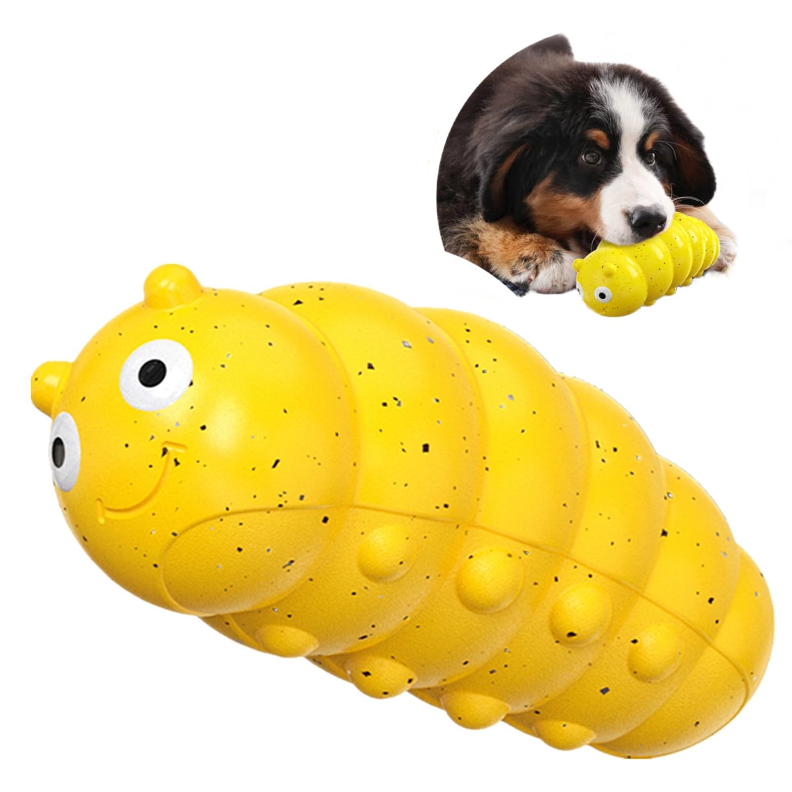 GUIASIPULE Indestructible Dog Toy for Aggressive Chewers, Extremely Tough Dog Toy for Large Breeds, Durable and Tough Latex Toy for Medium/Large Breeds,Gifts for Dogs,Yellow