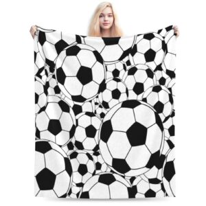 adovz soccer blanket flannel throw blankets for kids boys men women couch bed sofa birthday 60 * 50