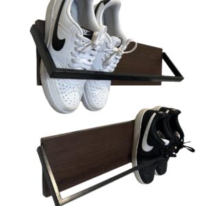 TopTierGoods Wall Shoe Rack - Set of 2 Wall Mounted Shoe Rack - Space Saving Wall Shoe Organizer - Wall Shoe Storage for Small Spaces - Durable Shoe Holder for Wall - Wall Shelf for Shoes