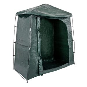 goudergo storage tent, heavy duty space saving all season reusable bike shed with waterproof cover,bike storage shed waterproof garden backyard storage buildings sheds for long-handle gardening tools