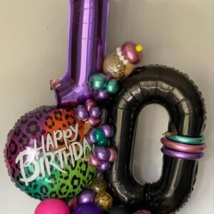 40 Inch Purple 1 Balloon for First Birthday, Purple One 1st Number Balloon Birthday Decorations for Girl Boy Toddler Baby, 10th 21st, Giant Number 1 Balloon