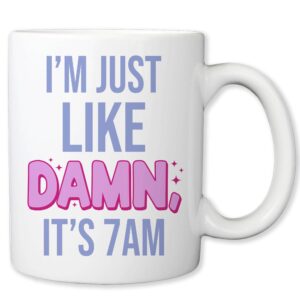 mycozycups i was like damn its 7 am coffee mug taylor cup for music singer girl fan swiftea 11oz mug