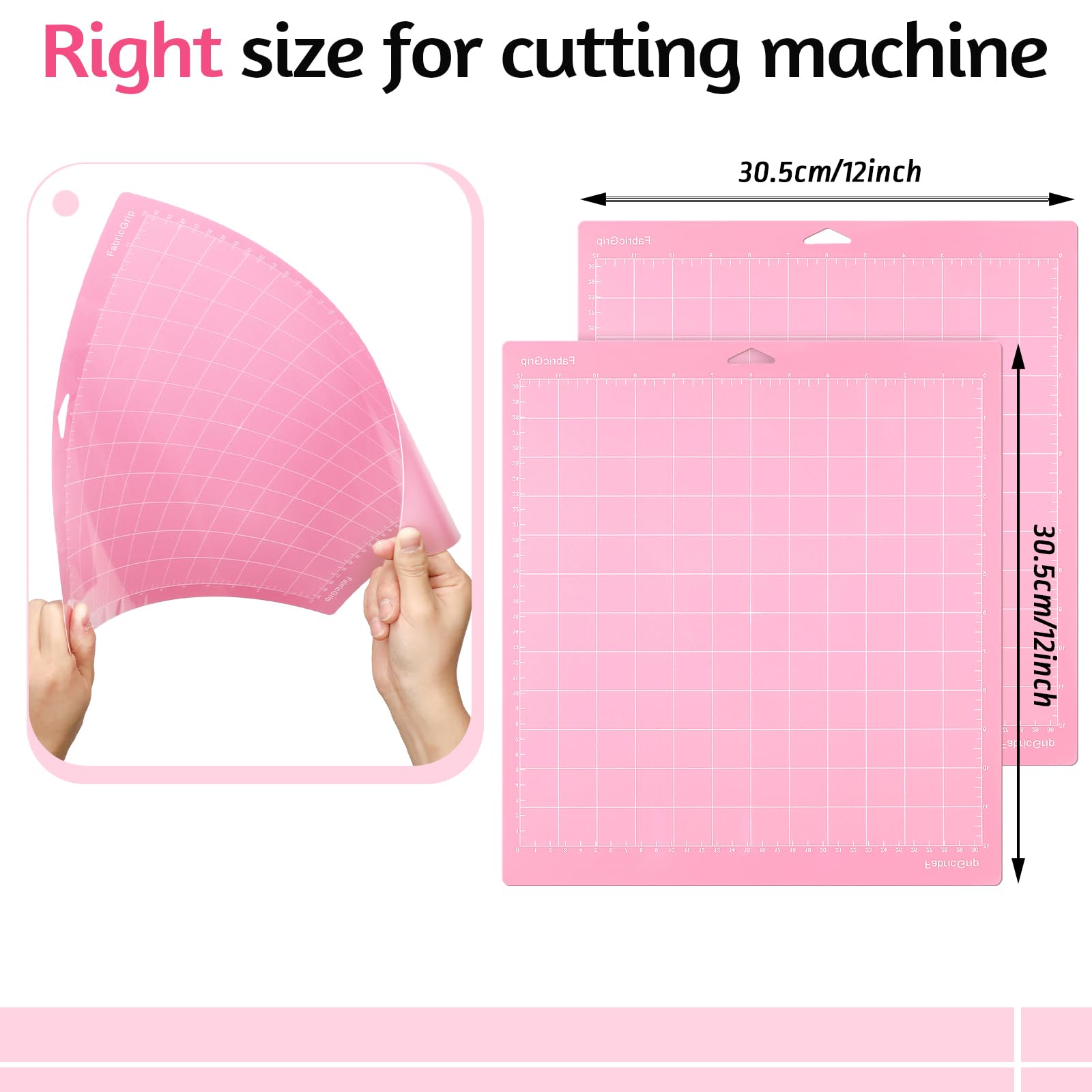 Moinchore 12 Pcs Cutting Mat Variety for Crafts Machine, 12 x 12 Inch Cut Mats Gridded Strong Standard Quilting Light Fabric Adhesive Cutting Mats with Scraper for Art Accessories