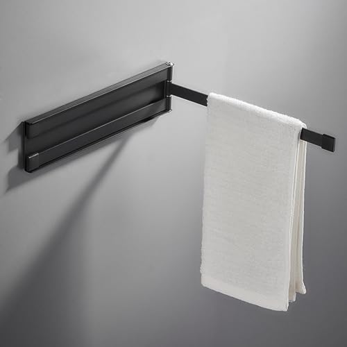 purzen Self-Adhesive Bathroom Towel Rack, Wall Mounted Towel Bar for Kitchen, Bathroom and RV,White