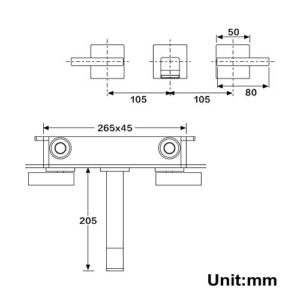 ItoNc Bathtub Faucet Set, Wall-Mounted Copper Black Hot and Cold Washbasin Faucet, Matte Black/Chrome,Copper,Kitchen faucets