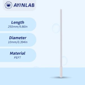 AYINLAB Magnetic Stir Bar Retriever, PTEF Magnetic Rod Collector, 250mm Magnetic Stir Bar Collector, Anti-Corrosive, Chemical Resistant for Magnetic Stirrers and Mixers