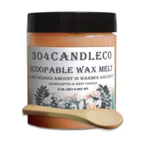 304candleco extra large 8 oz scoopable wax melt - 20 scents - pumpkin pecan waffle - highly fragrant & hand-crafted - easy mix & match scents - 100% american made - perfect for wax warmers