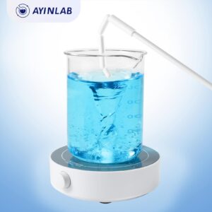 AyinLab Magnetic Stirrer, Fast Stir Plate with Speed Control, Lab Magnetic Mixer with 4pcs Magnetic Stir Bars, 1 Stir Bar Retriever for Making Yeast, Liquid Stirring, Max Volume 3000ml, Powerful Motor