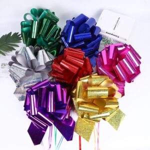 1PC Giant Large Pull Bow Big Glitter Metallic Bow,12 Inch,Great Gift Bows for appliances,Bikes,Table Decorations and Party Events(Gold)