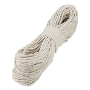 soujap 328 feet cotton clothesline rope, 1/4 inch cotton sash cord, white cotton clothesline rope for diy decoration, tie down