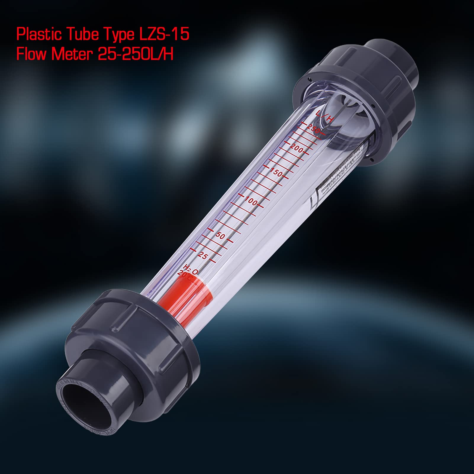 QANYEGN Water Flowmeter, Plastic Tube Type Water Rotameters, Instaneous Liquid Flowmeter for Process Control