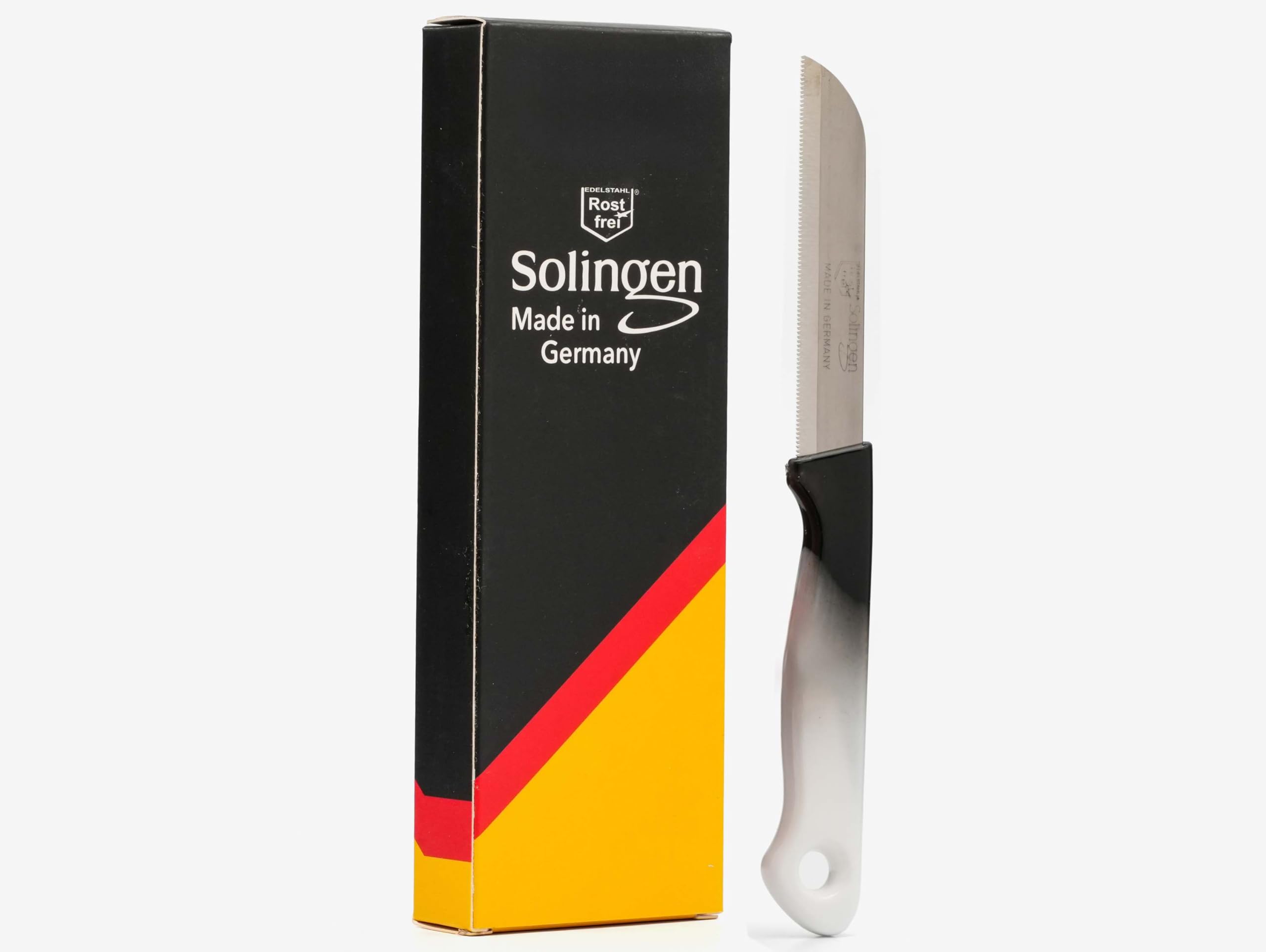 Solingen Paring Knife 12 pcs Fruit Knife Vegetable Knife Set Razor-Sharp Lightweight 3-inch Serrated Paring Knife Made in Germany (HOLE PATTERNED)