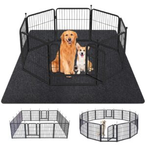 dog playpen mat pads, puppy pads for dogs training, whelping, housebreaking, incontinence, kennel, reusable, absorbent, waterproof, non-slip, washable (34" x 52")