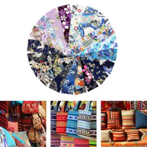 Fancyes 20 Pieces Quilting Fabric Japanese Styles Handwork Pattern Printing Fashion Jelly Roll Strips Thickened Cotton for Sewing DIY, B