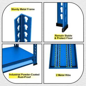 SDXYSTCE 40" W Garage Shelving Heavy Duty, 880 Lbs Loads Garage Storage Shelves Heavy Duty, 2-Tier Metal Shelving Units and Storage for Basement, Retiple Tanks,40" Wx18 Dx36 H, Blue