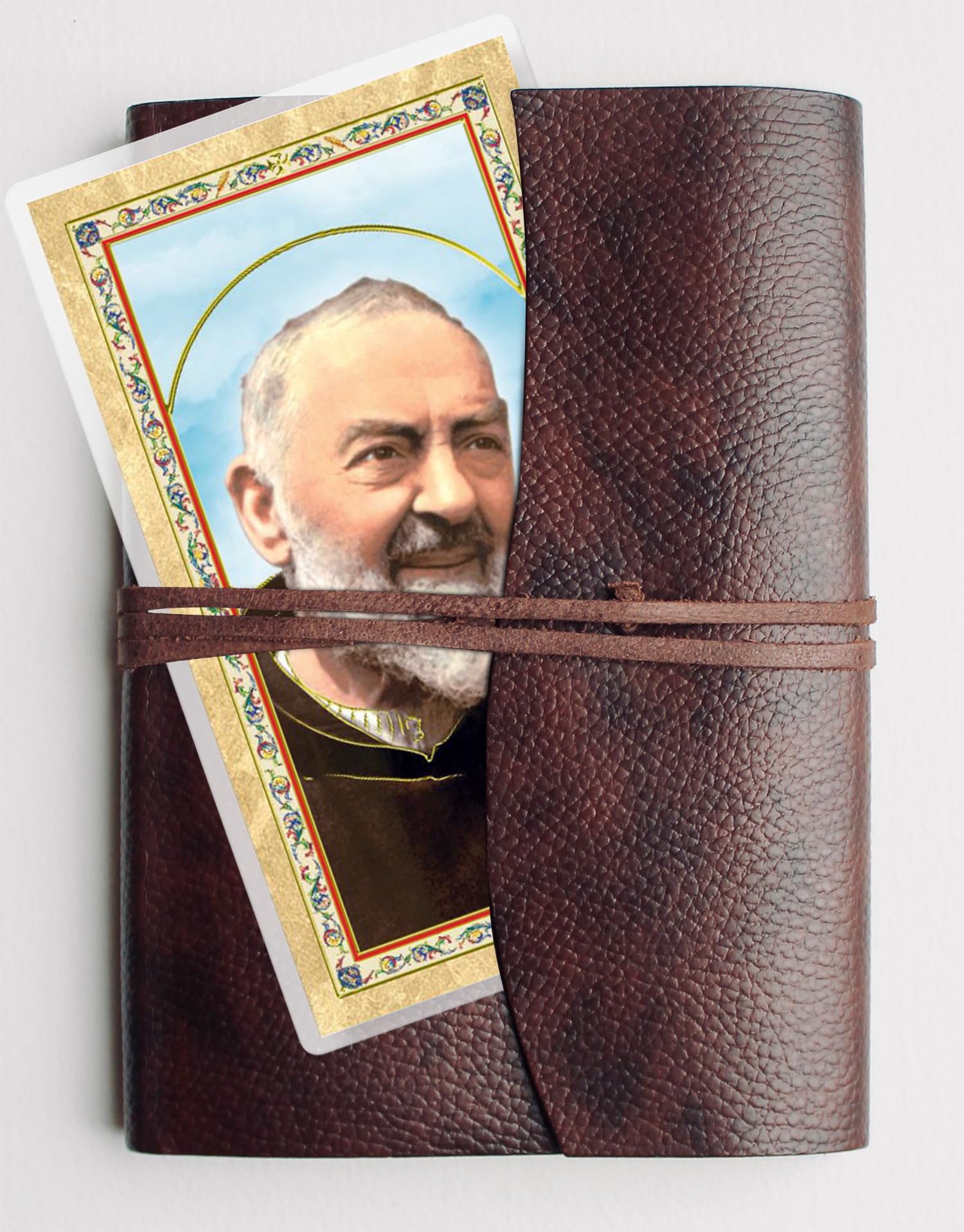 Father Pio Prayer Card - The Lord's Prayer - 5 Laminated Double Sided Padre Pio Holy Card for Daily Prayers - Padre Pio Healing Prayer Card, Patron Saint of Stress Relief Themed Set, 6 Items