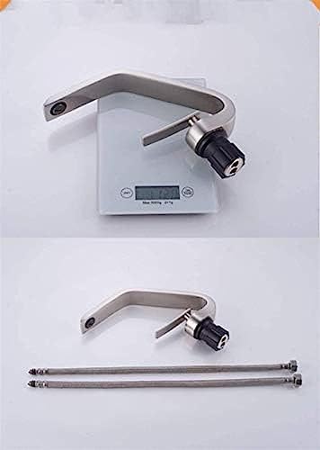 Kitchen Taps Kitchen Tap Faucet Basin Faucet Brass Cold and Warm Brush Nickel Bath Faucet Washbasin Mixer Tap Single-Lever Single Hole Faucet