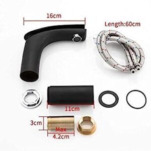 Kitchen Taps Kitchen Tap Kitchen Tap Black Brass Bathroom Basin Faucet Luxury Sink Mixer Taps Deck Mounted Hot and Cold Water Bath Sink Mixer Tap Faucets