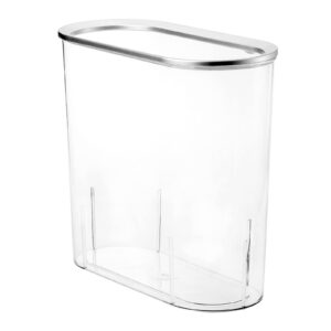 Okllen 2 Pack Clear Small Trash Can, Plastic Rectangle Wastebasket Trash Bin, Garbage Container Slim Trash Can for Bathroom, Kitchen, Dorm, Home, Office, 12.4" L x 5.3" W x 11" H