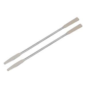 2 pcs stainless steel lab spatula, lab laboratory mini double-ended spatula, lab mini double ended spatula, micro spatula, semi-micro shovel tapered arrow end flat ends