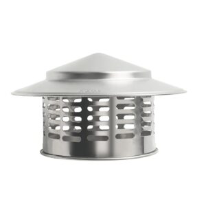 soekavia 6" round chimney caps, tapered top chimney cap with screen, all weather chimney caps roof top round roof vent, perfectly insulated roof vent caps vent caps