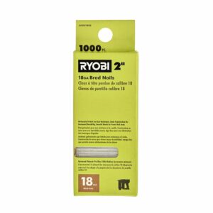 ryobi 1,000 pc. 2" 18ga brad nails