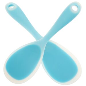 showeroro 2pcs wear resistant silicone rice spoons non stick rice scoopers for household use ideal for rice cookers and serving rice